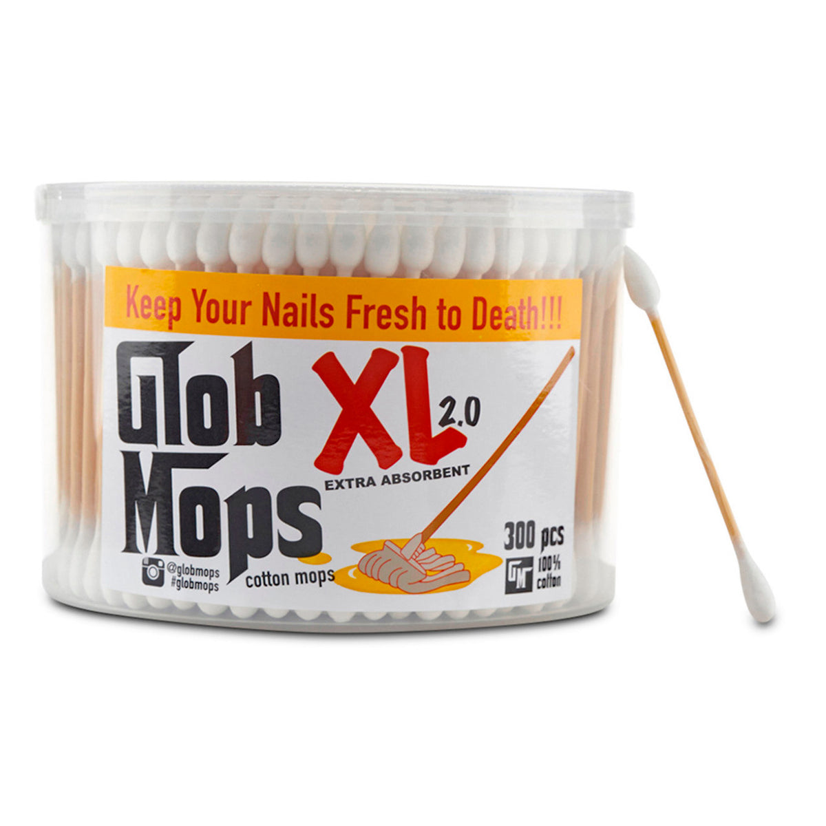 Glob Mops XL 2.0 Cotton Swabs - Tub of 300 | Head Candy — Head Candy ...