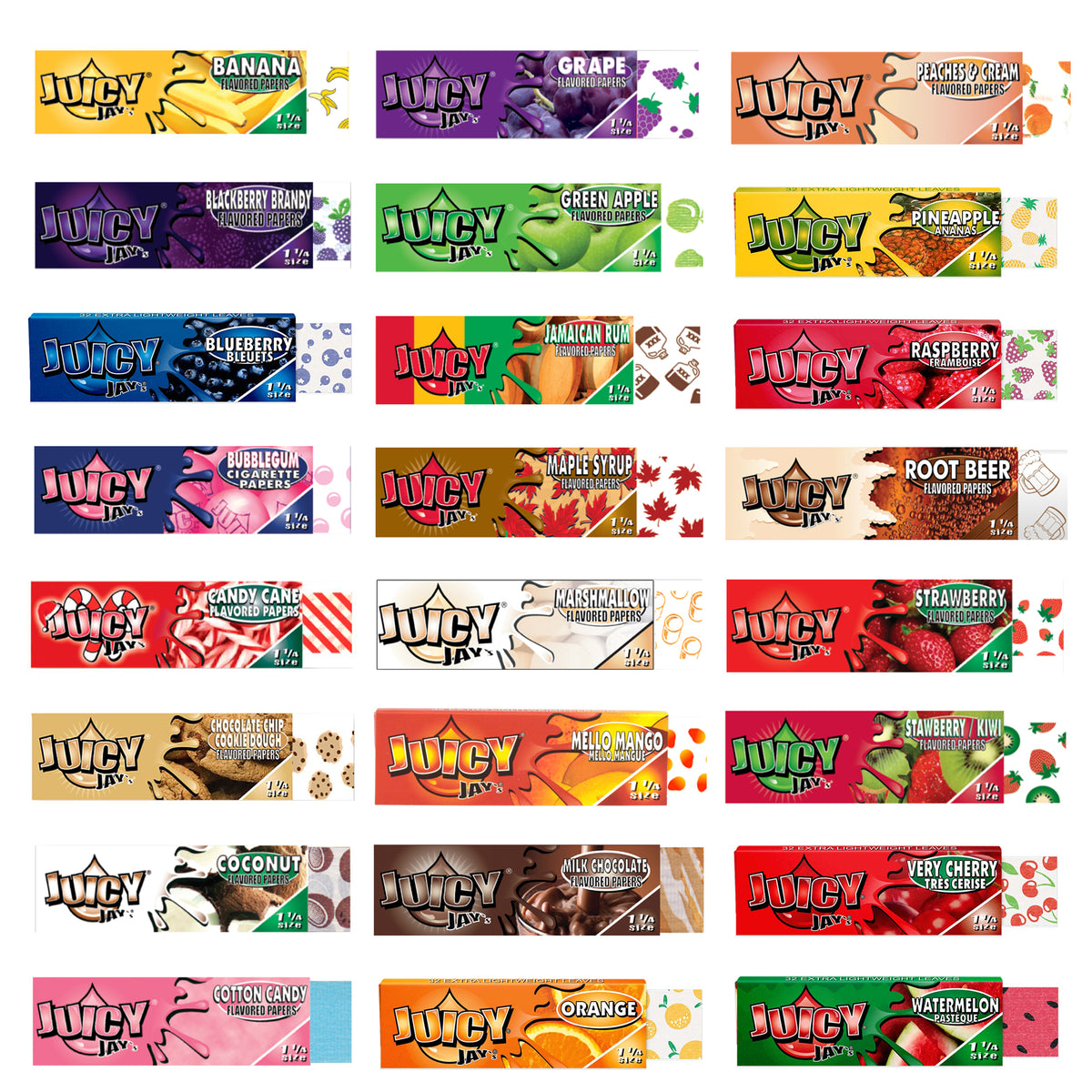 Mixed Case of Juicy Jays Flavored Rolling Papers | Head Candy | Canada ...