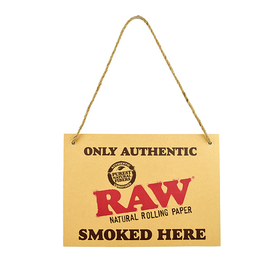 RAW Smoked Here Wooden Sign | Head Candy Smoke Shop | Canada