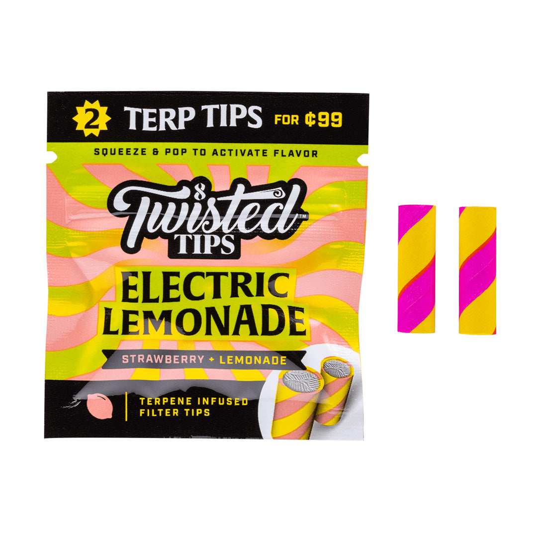 Twisted Tips Terpene Infused Filters - Electric Lemonade | Head Candy ...